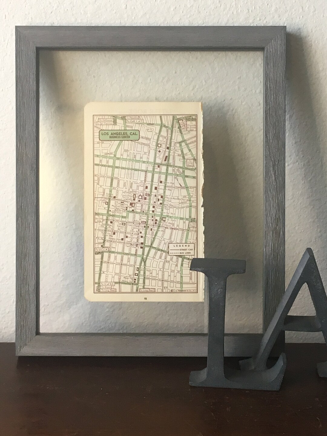 1950’s Los Angeles Vintage Map- City Road Atlas - Etsy