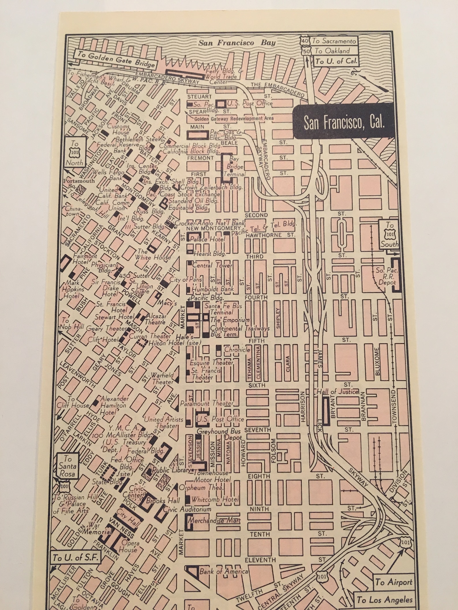 1960s San Francisco City Map Vintage Atlas - Etsy
