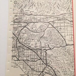 1960’s Los Angeles Freeway/highway Map-la Vintage Map - Vintage Road ...