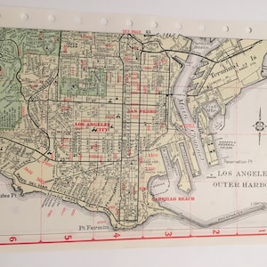 Vintage San Pedro & Port of Los Angeles Map- Vintage Road Atlas - Etsy