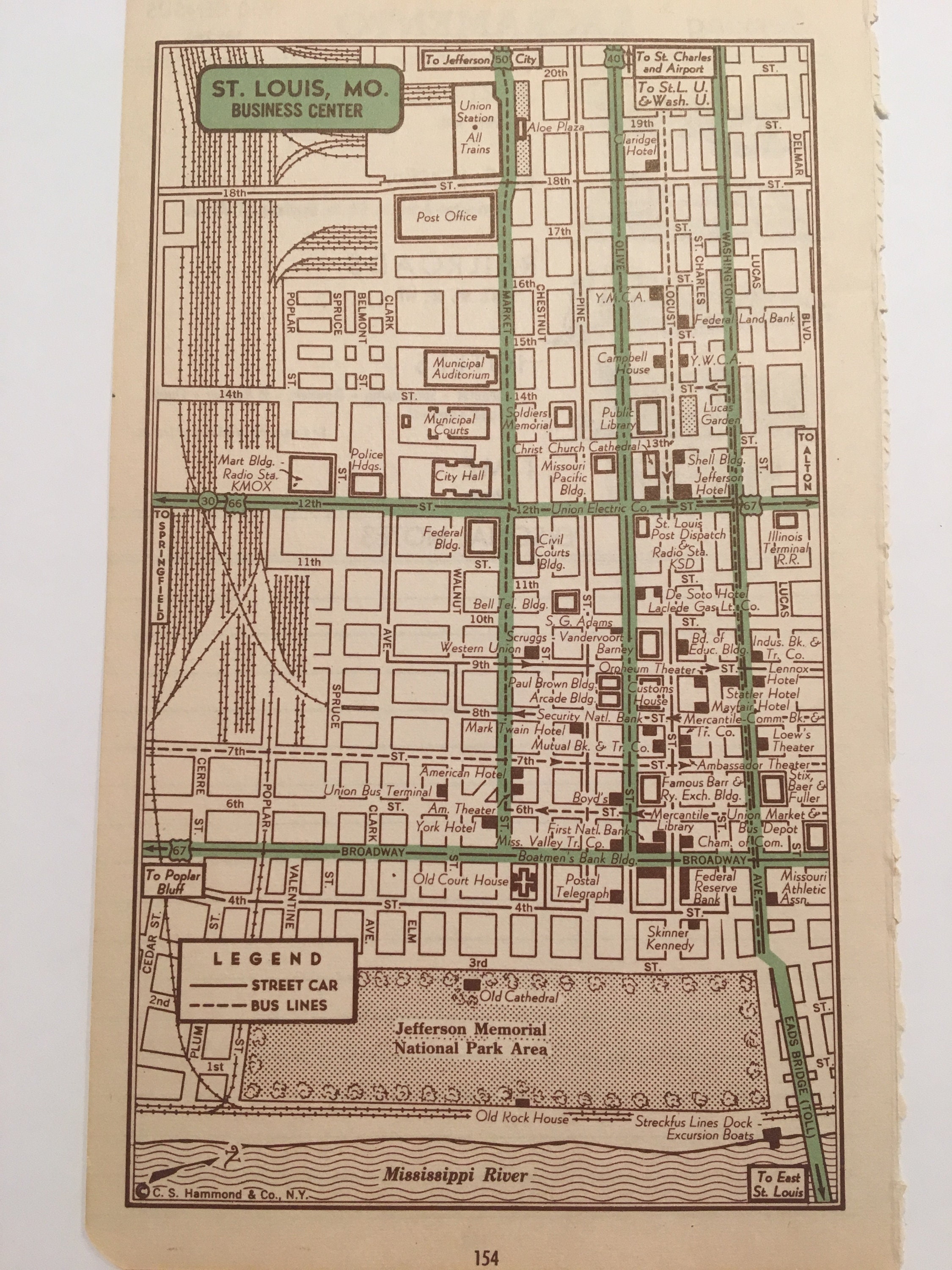 1950s St Louis Vintage Map City Road Atlas - Etsy