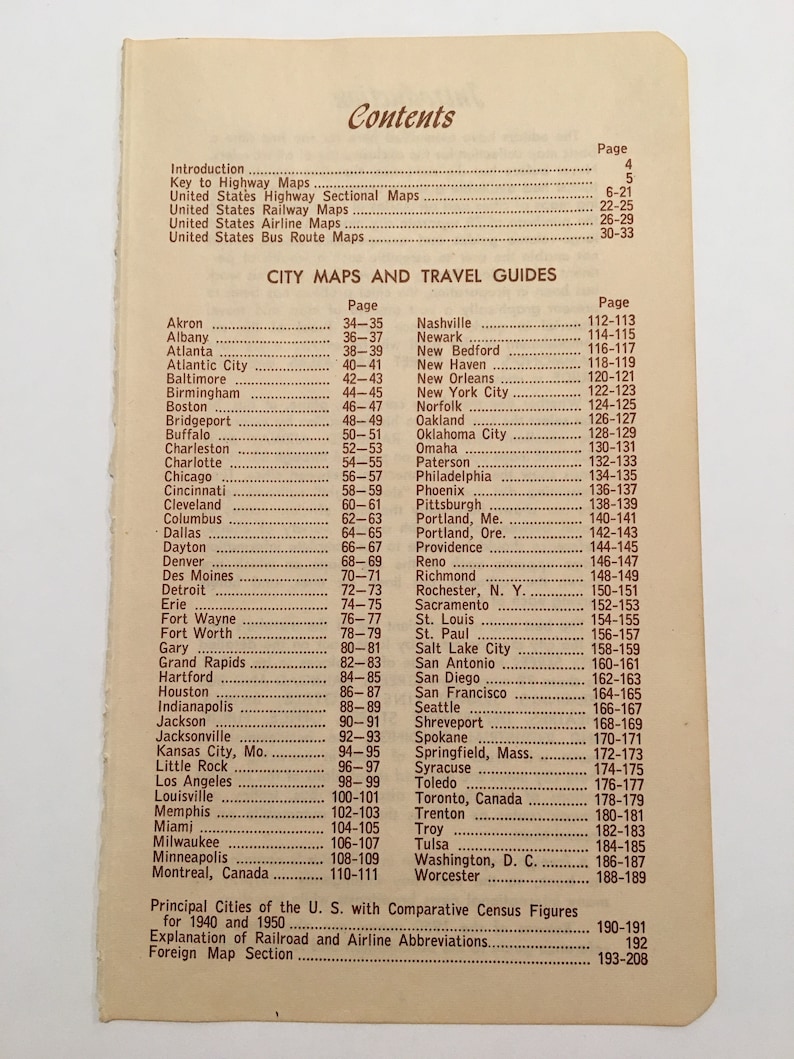 1950s Chicago Vintage Map City Road Atlas - Etsy