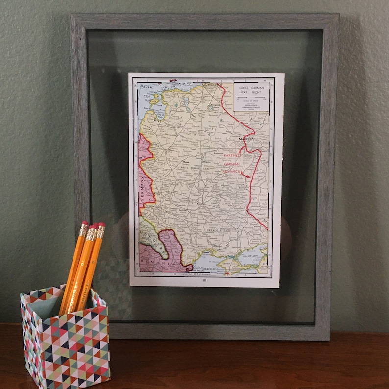 1940s Germany USSR WWII Map Vintage Atlas - Etsy