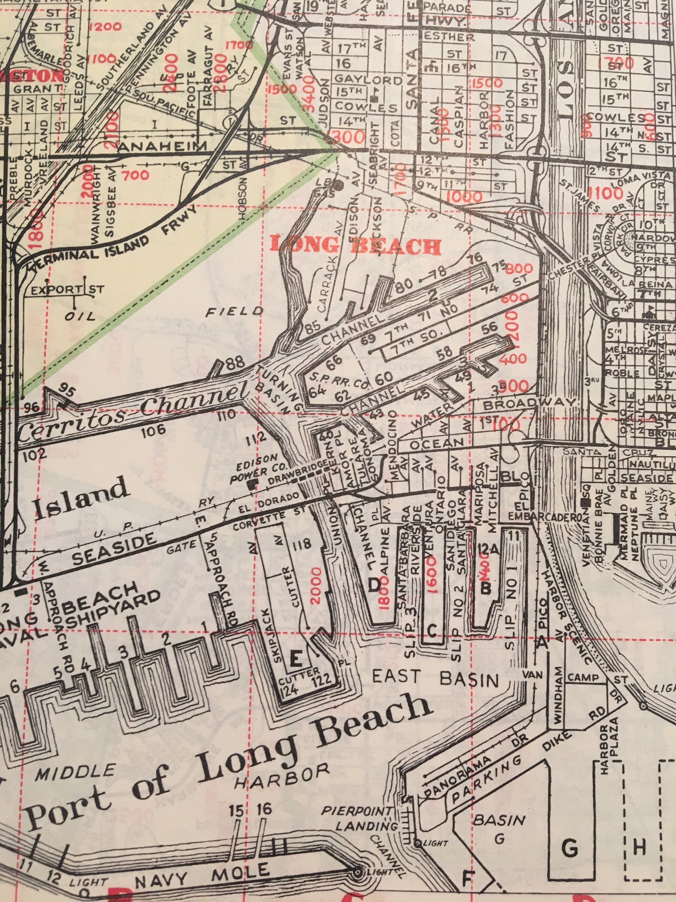 Vintage Long Beach Map - Vintage Road Atlas - Etsy