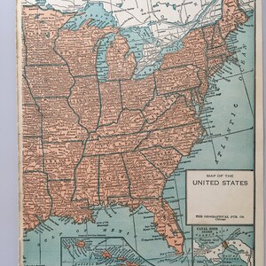 1930’s US Vintage Map- United States of America - Etsy