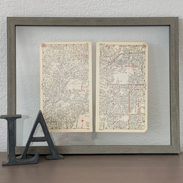 1950s Map of Los Angeles - Etsy