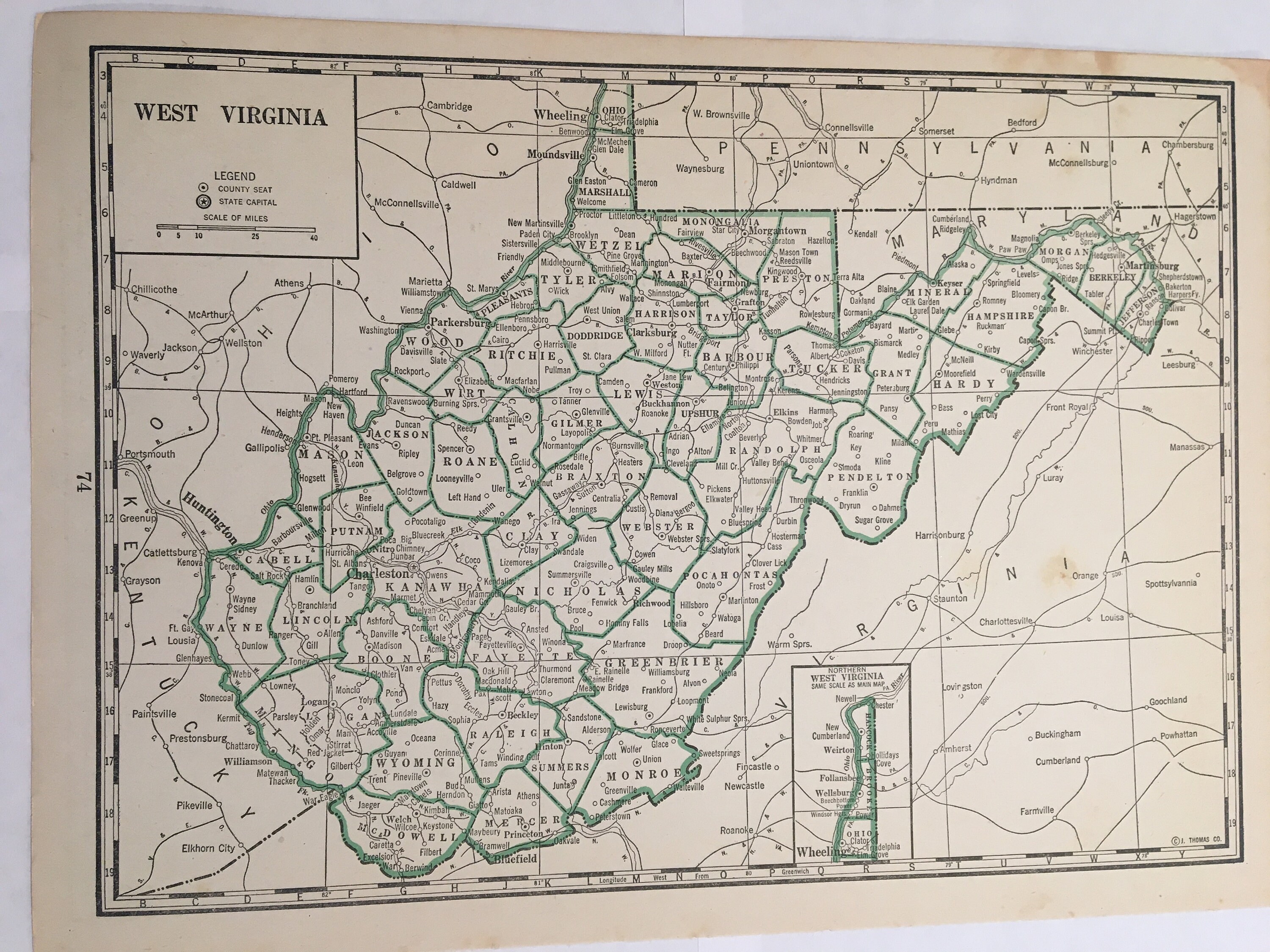 1930s West Virginia Vintage Atlas - Etsy