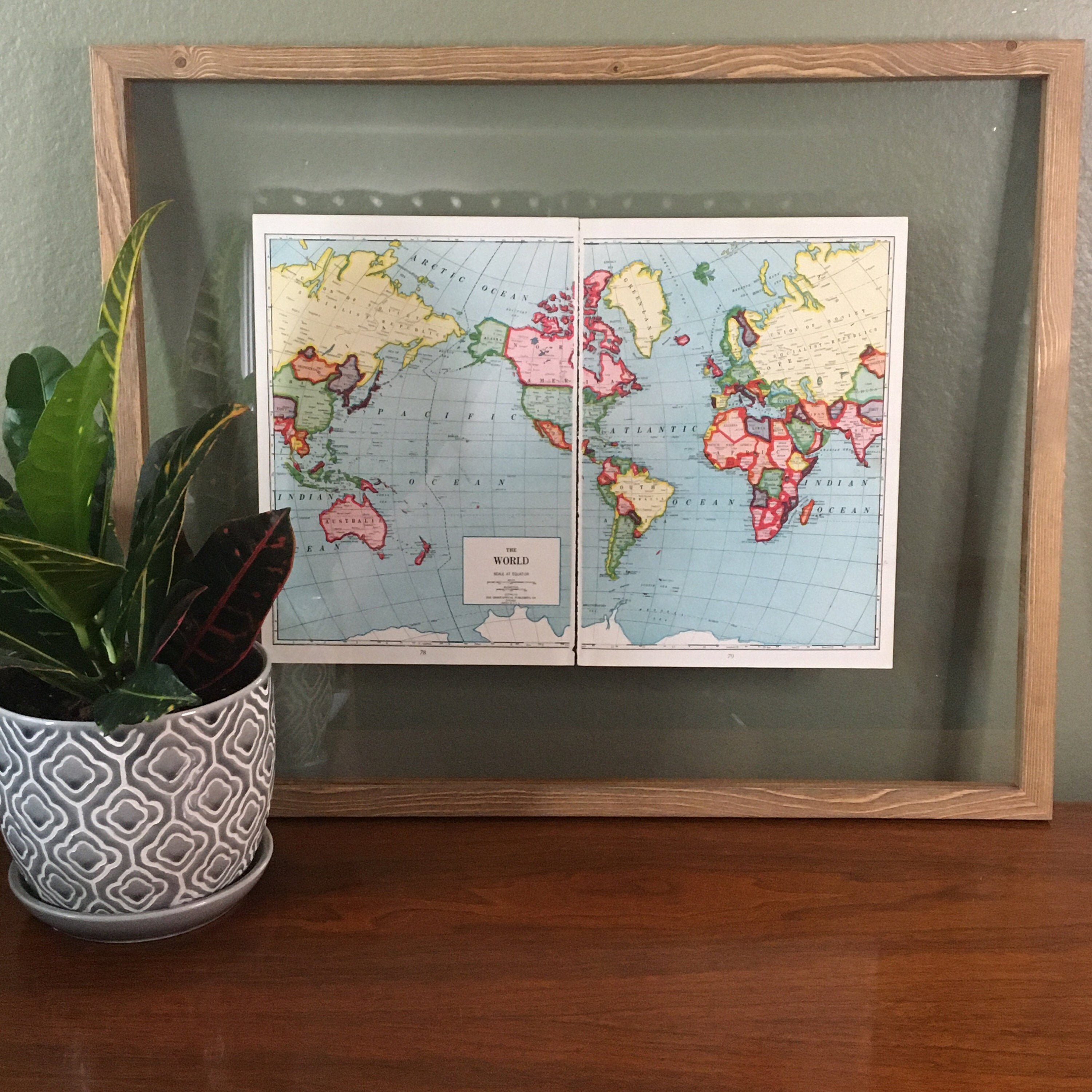 1940s the World Map During WWII Vintage Atlas - Etsy