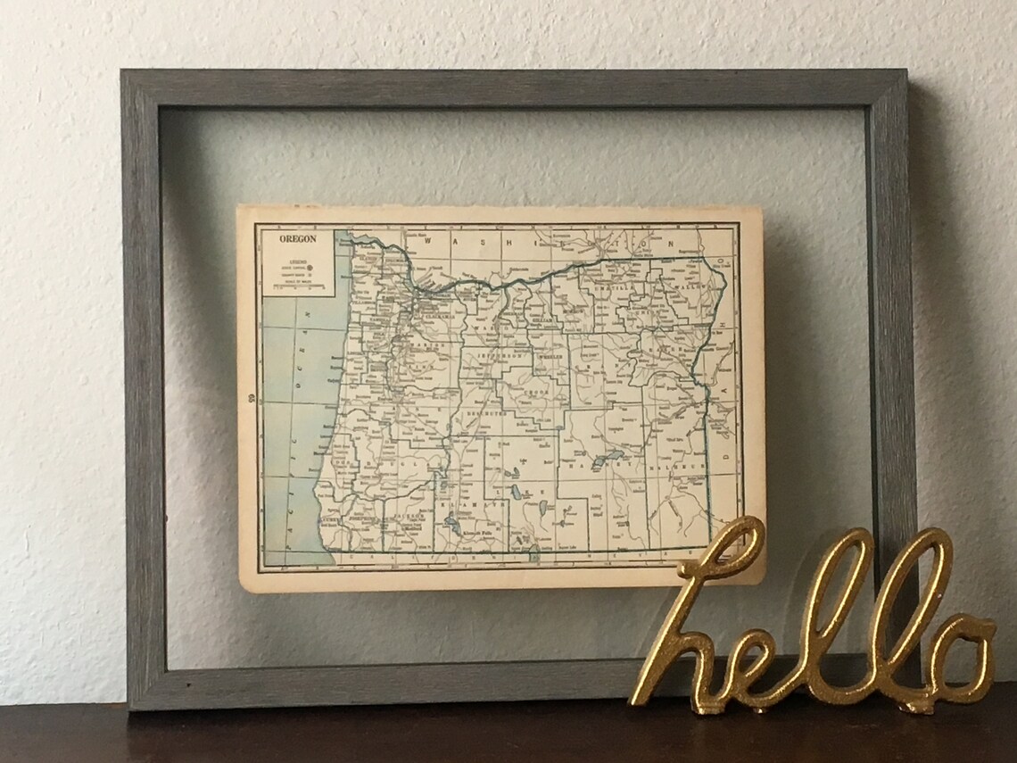 1930s Vintage Oregon Map - Etsy