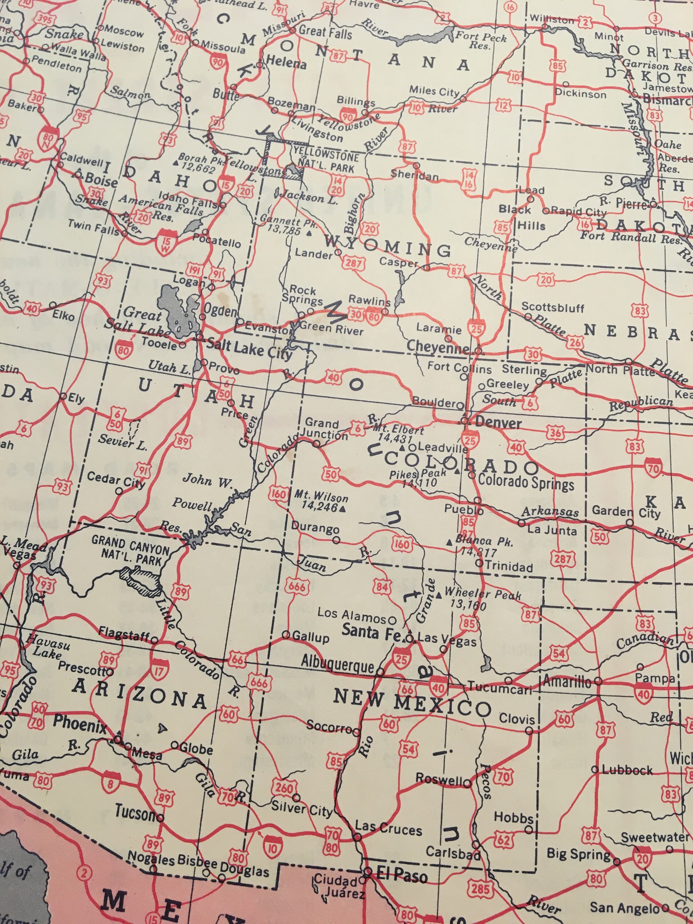 1960s United States Map Vintage Atlas USA - Etsy
