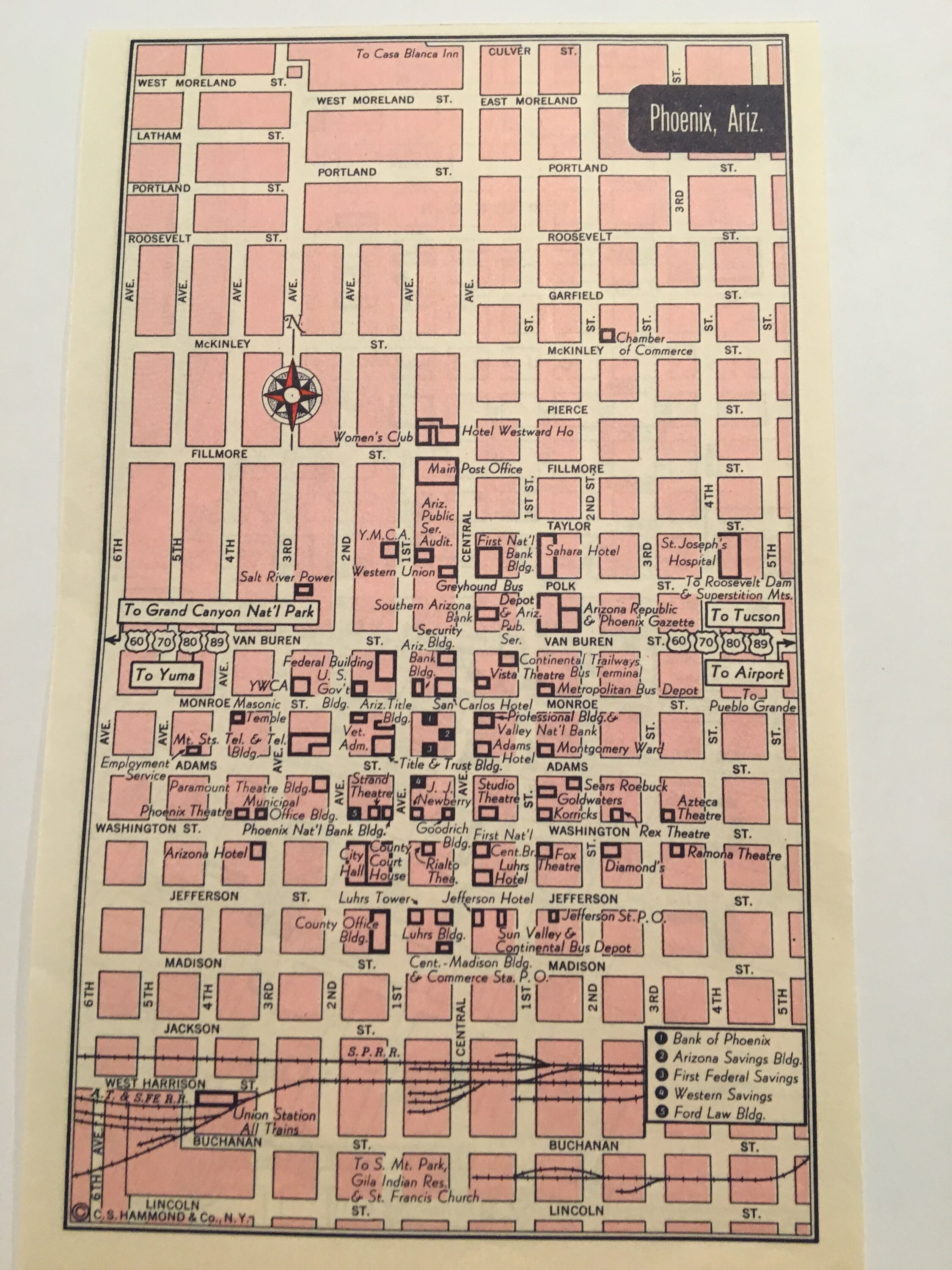 1960s Phoenix Map Vintage Atlas - Etsy