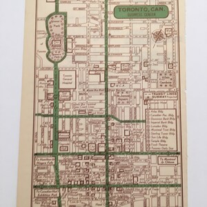 1950’s Toronto Map- City Road Atlas - Etsy