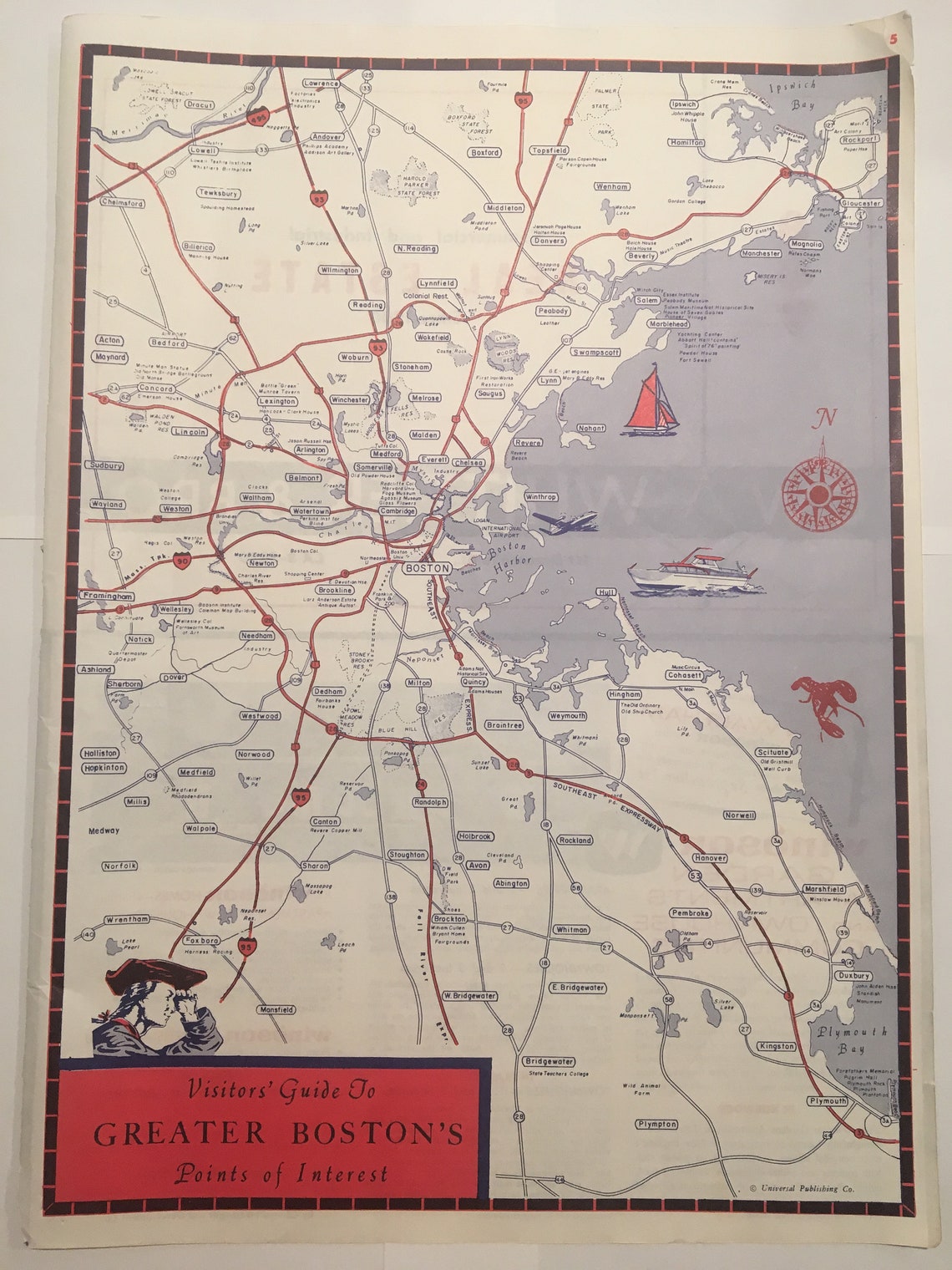 1960s Boston Map Vintage Atlas - Etsy