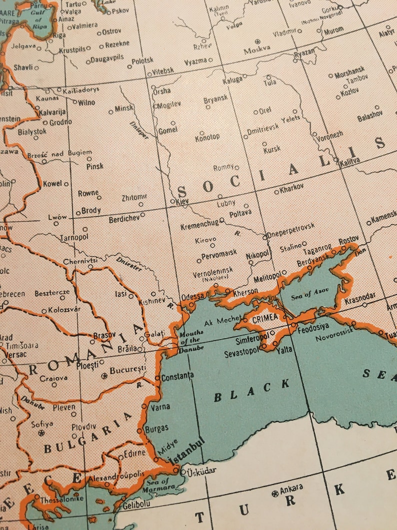 1930s Europe Map Vintage Atlas WWII - Etsy