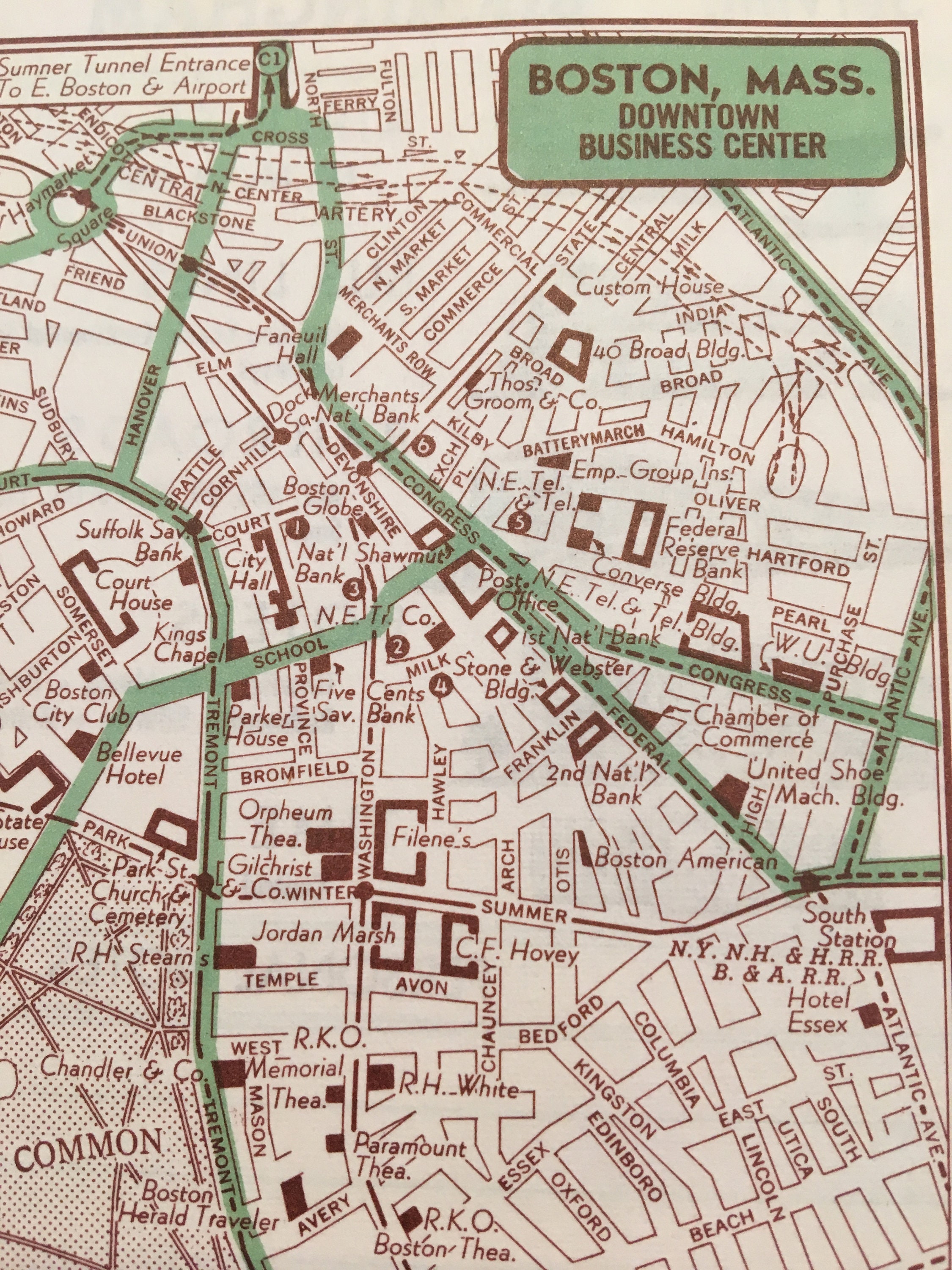 1950’s Boston Vintage Map- City Road Atlas - Etsy