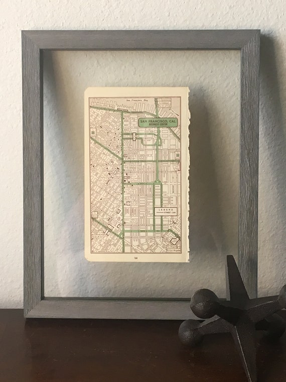 1950s Vintage San Francisco Map City Road Atlas - Etsy