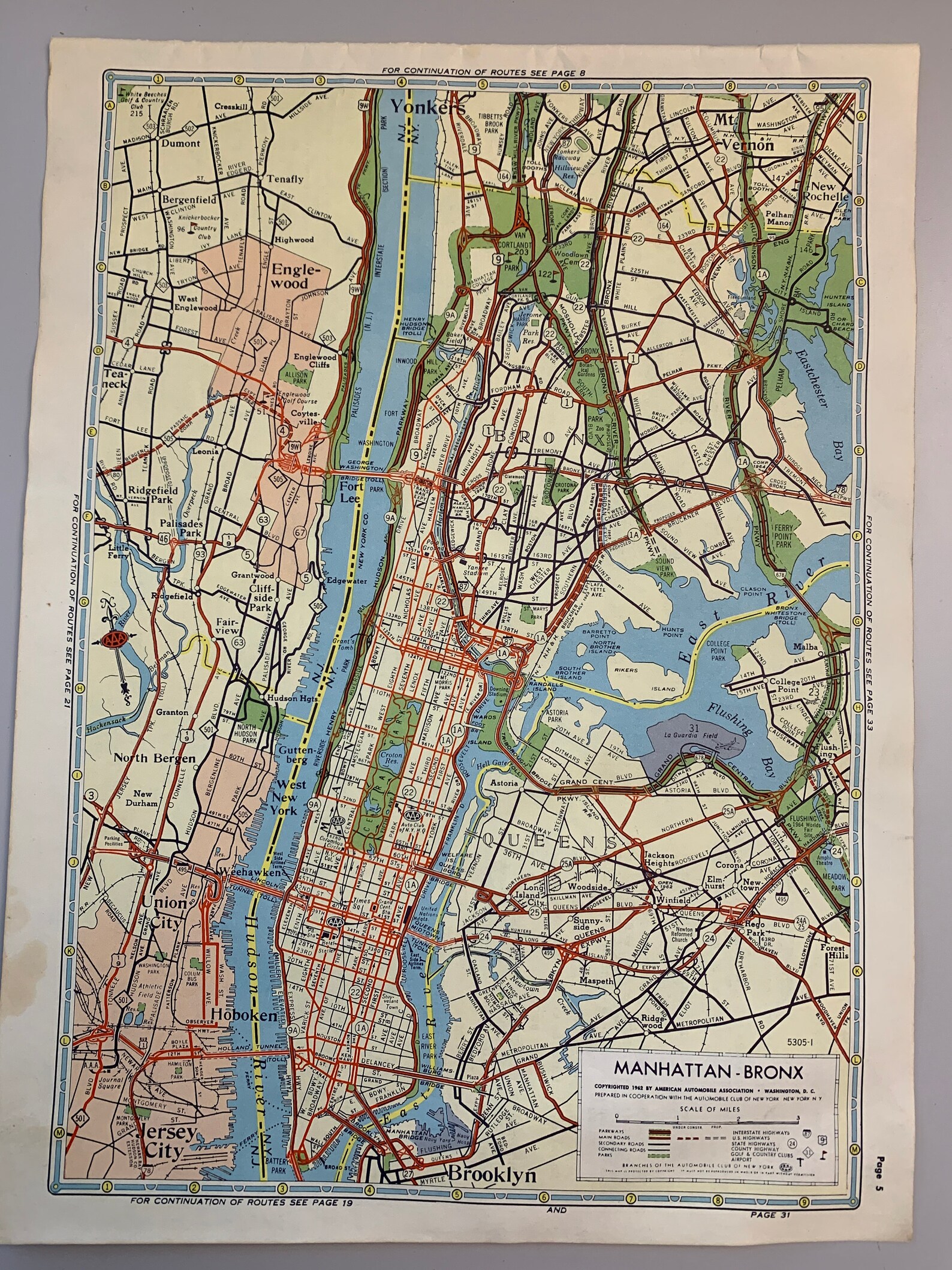 1960s Vintage Manhattan & Bronx Map New York Vintage Atlas - Etsy Singapore