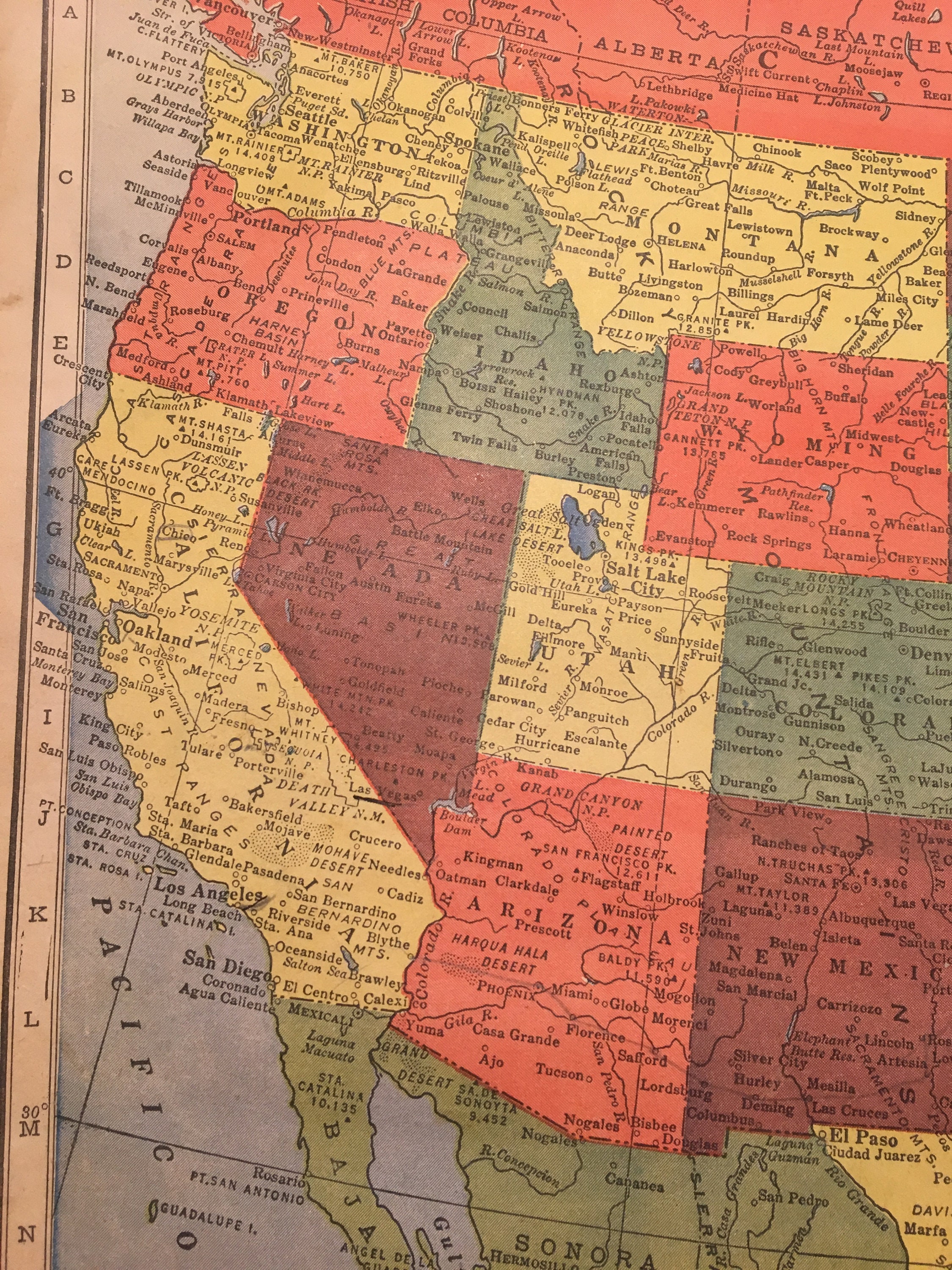 1940s Map United States of America Rand Mcnally World Atlas - Etsy