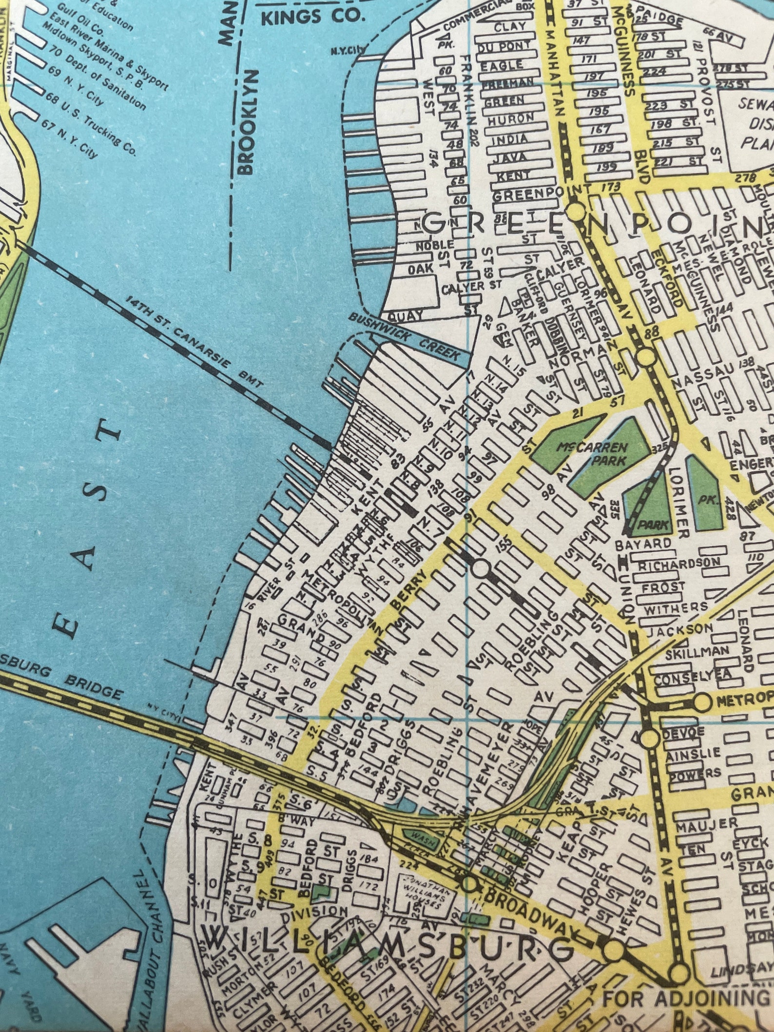 1950’s Brooklyn & Queens- New York Vintage Map - Etsy