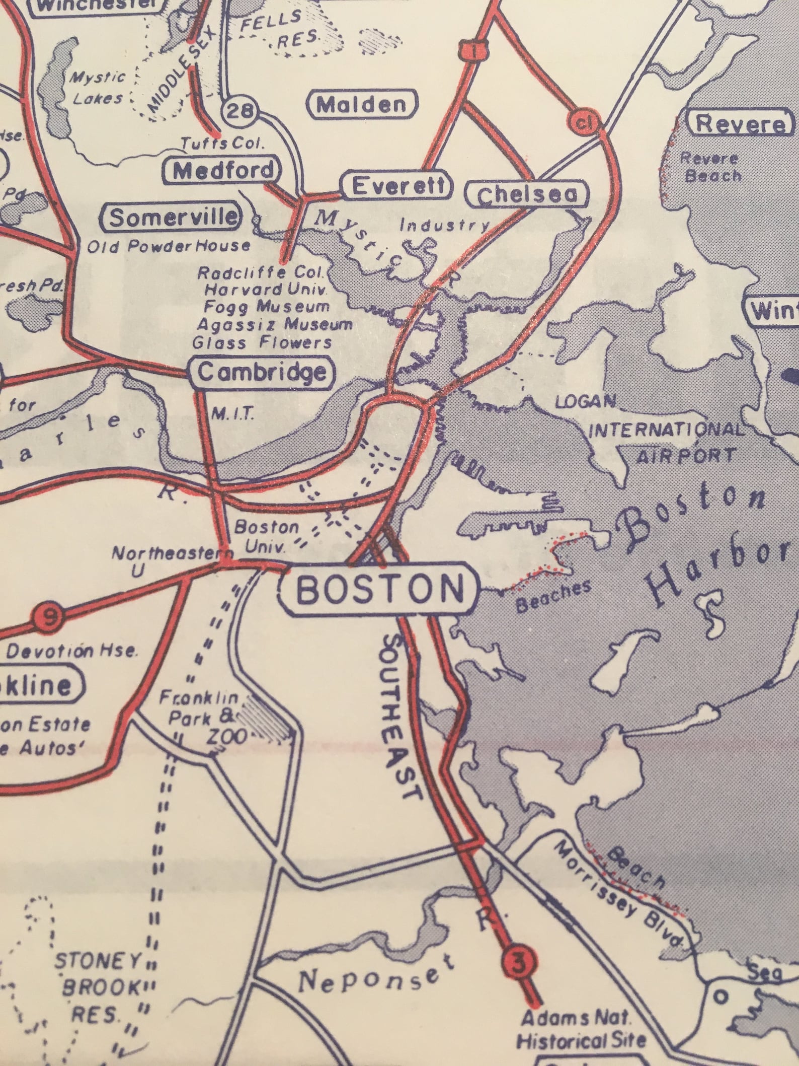 1960s Boston Map- Vintage Atlas - Etsy