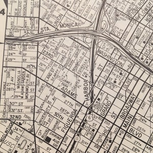 1960’s Downtown LA Map- Vintage Los Angeles Road Atlas - Etsy