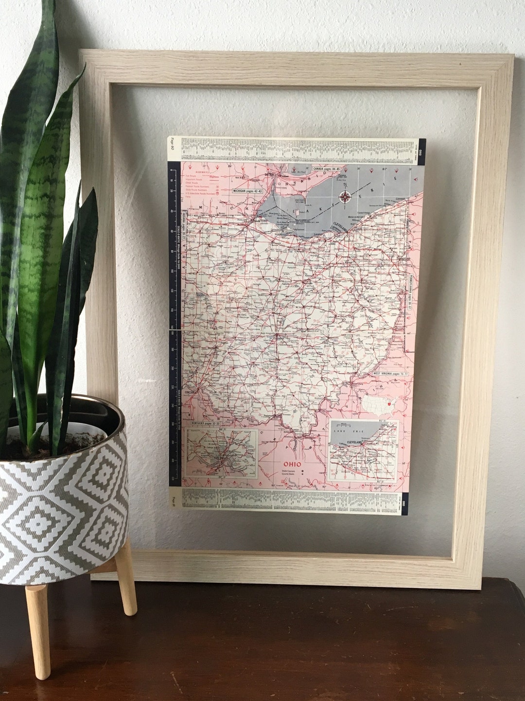 1960s Ohio State Map- Vintage Atlas - Etsy