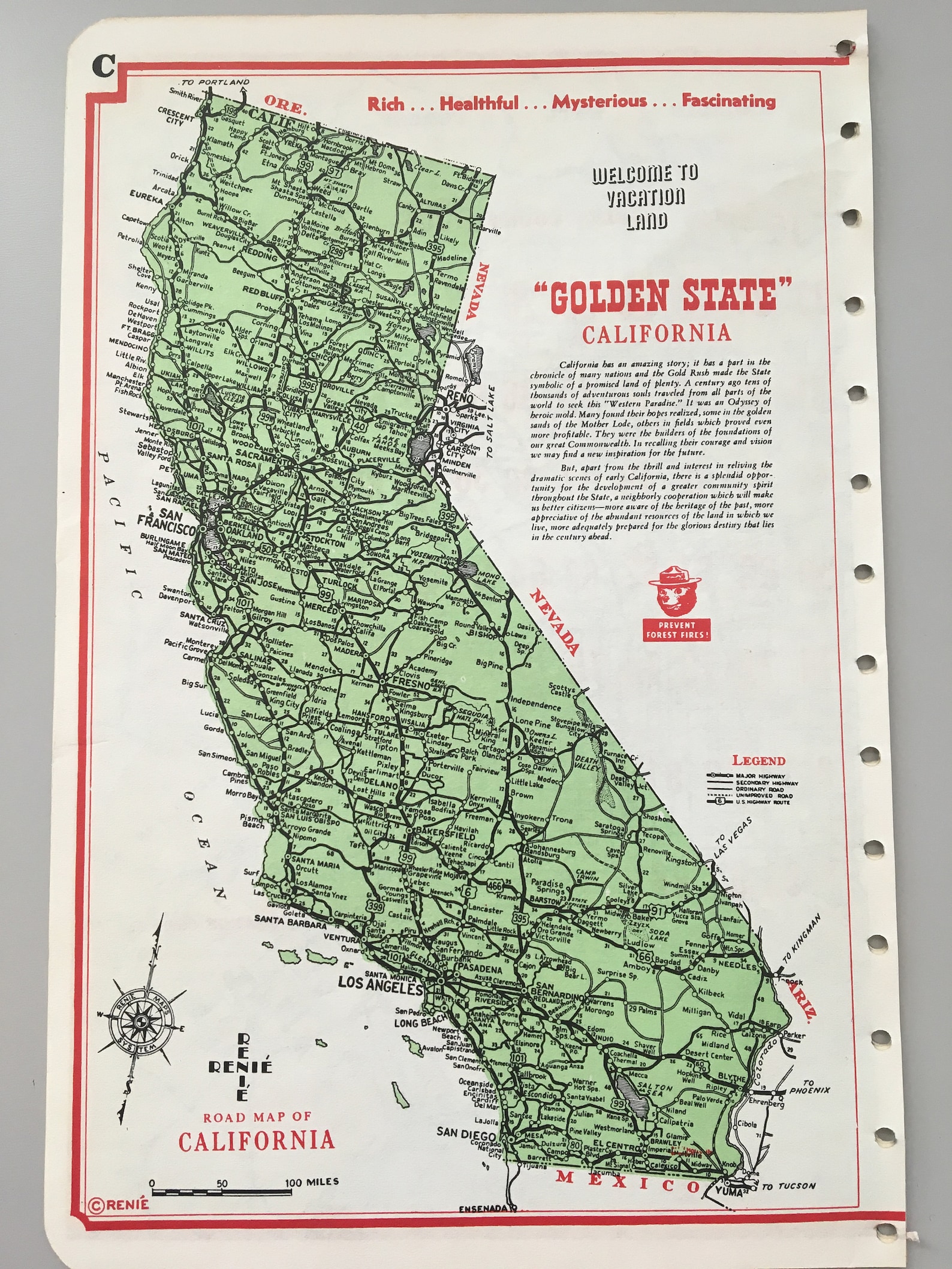 1960s California Map Golden State Vintage Road Atlas - Etsy