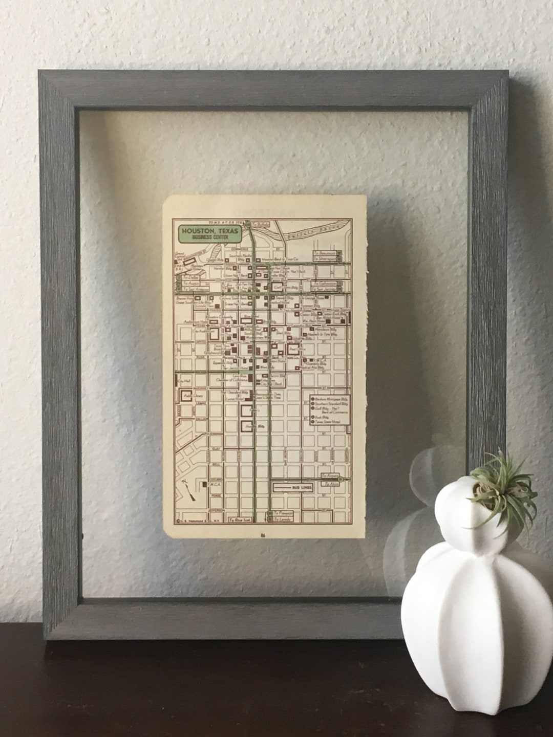 1950’s Houston Map- City Road Atlas - Etsy