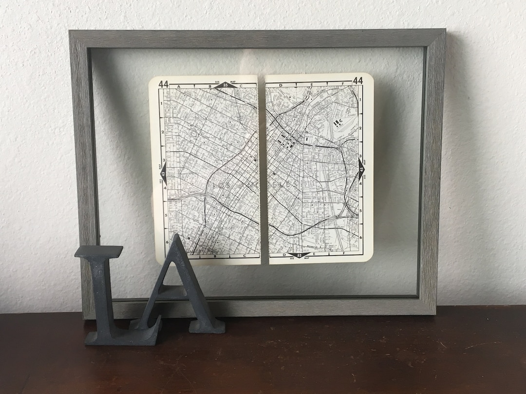 1960’s Downtown LA Map- Vintage Los Angeles Road Atlas - Etsy