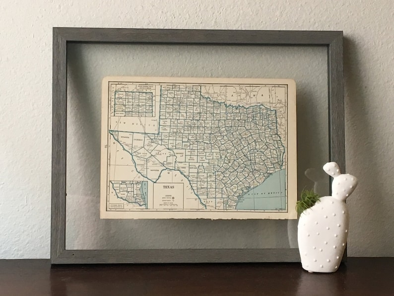 1930’s Vintage Texas Map - Etsy