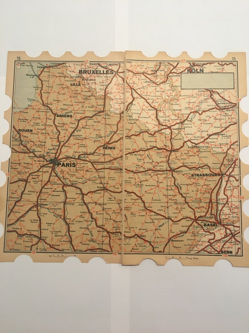 1930s France Map- European Road Atlas - Etsy