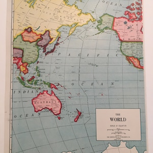 1940’s the World Map During WWII- Vintage Atlas - Etsy