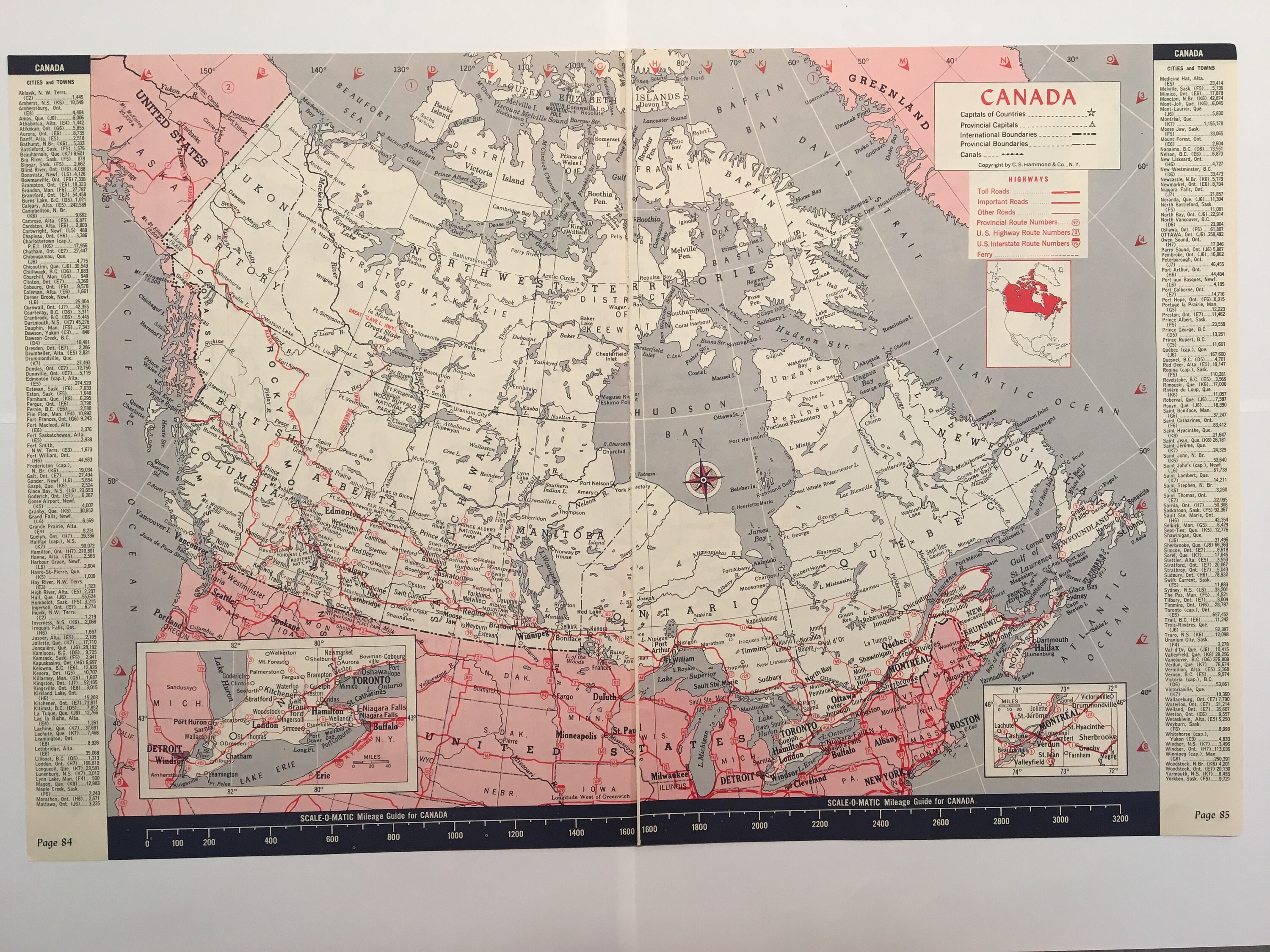 1960s Canada Map Vintage Atlas - Etsy