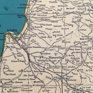 1940’s Palestine Map- Vintage Atlas- - Etsy