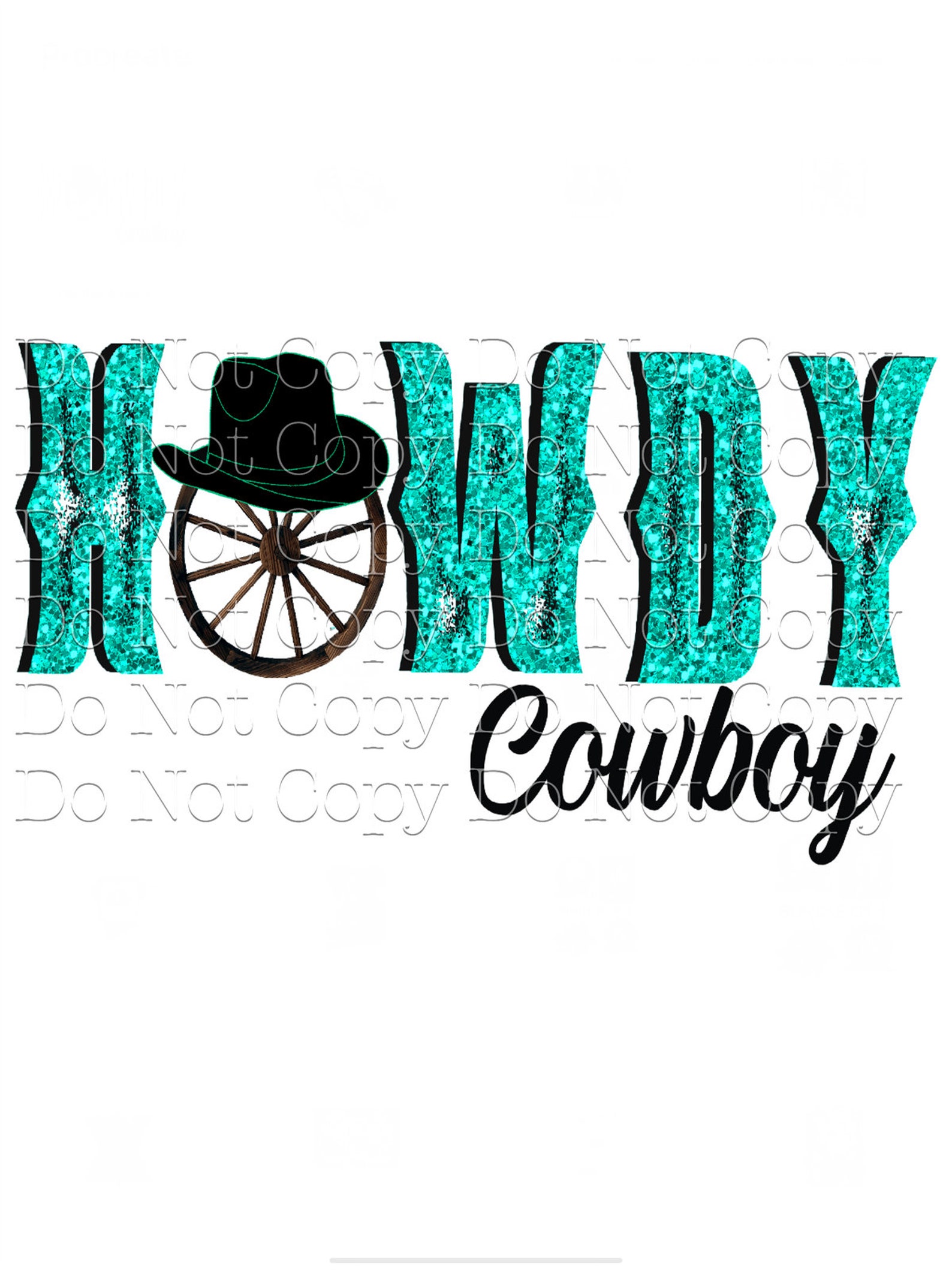 Howdy Cowboy png Datei/ digitaler Download/ Glitzer | Etsy