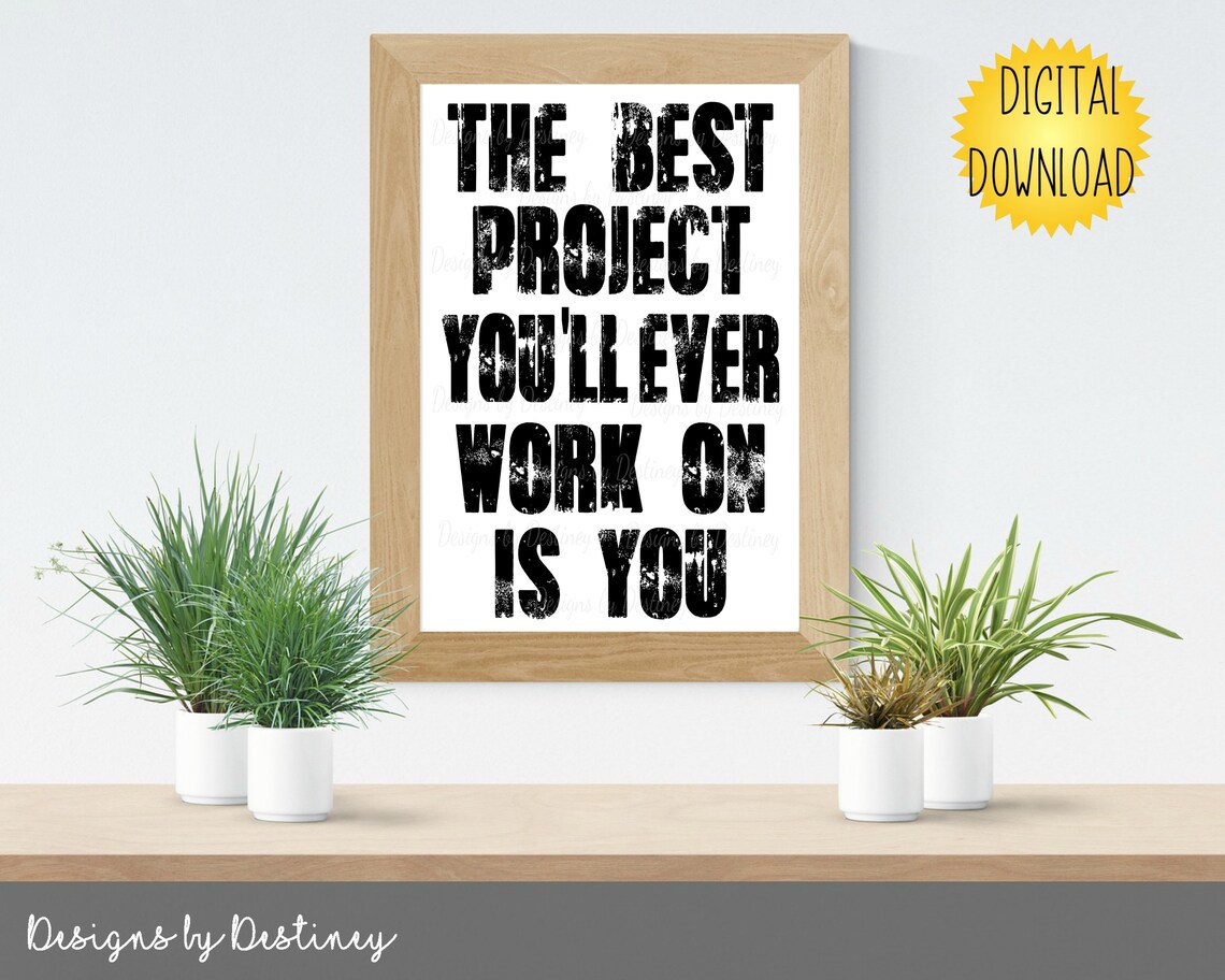 Motivational Poster Printable Wall Art Digital Download The | Etsy
