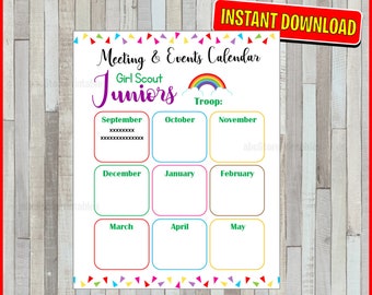 Girl Scout Planning Template - Etsy