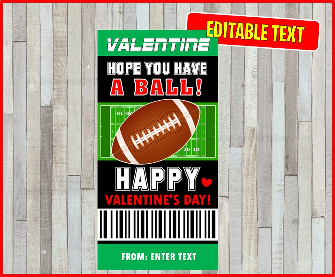 Football Ticket Valentine's Day Cards, Hope You Have A Ball Valentines ...