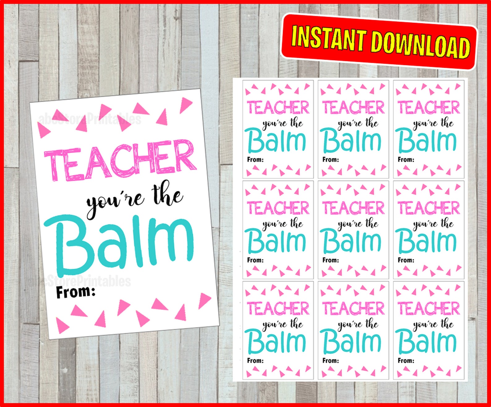 TEACHER APPRECIATION You're the Balm Gift Teacher - Etsy