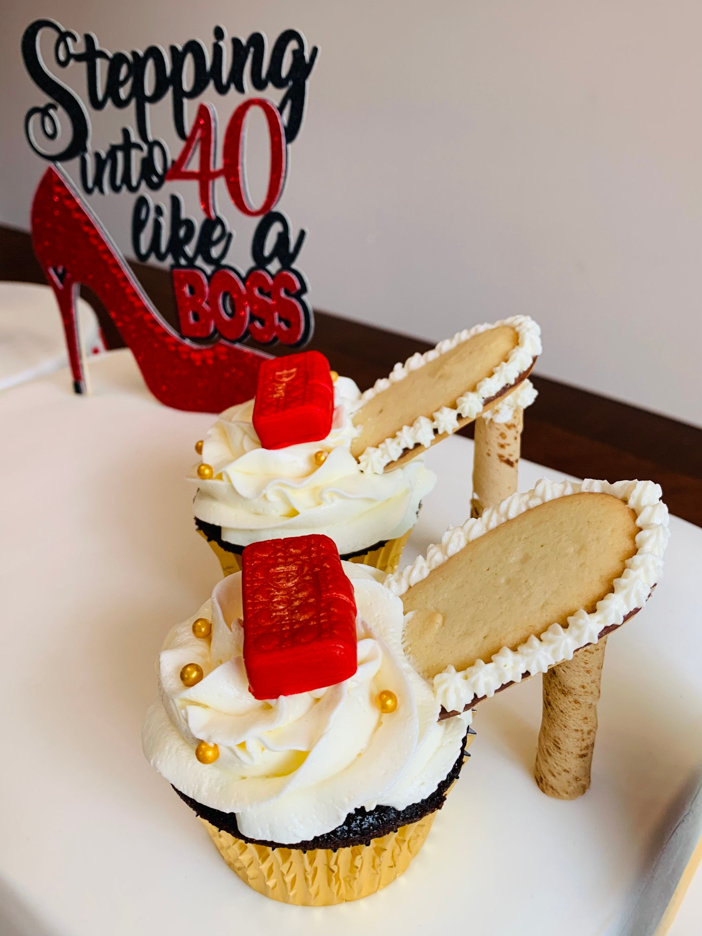 Stepping Into 40 Like A Boss Cake Topper - Etsy