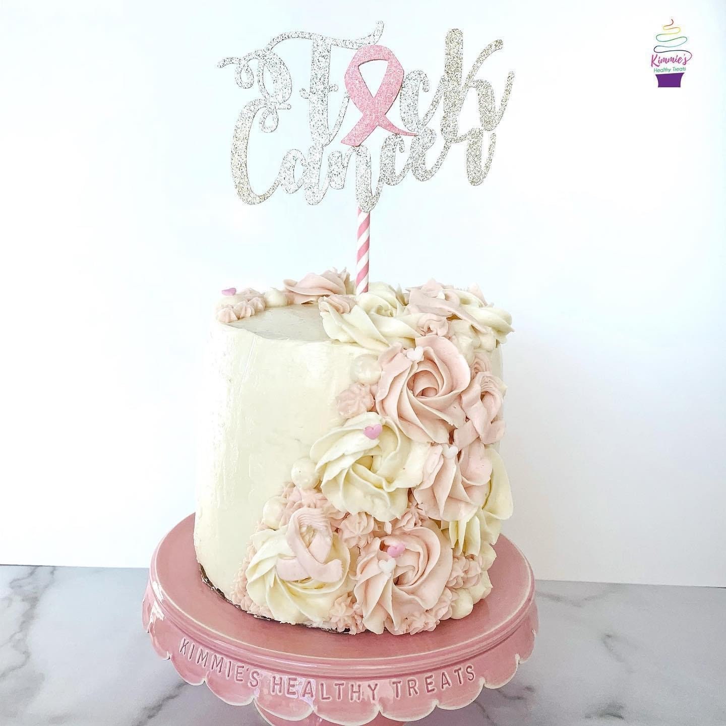 Fck Cancer Cake Topper pink Ribbon/breast Cancer - Etsy