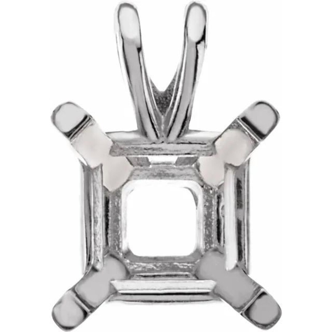 Square Cut Four-prong Basket Setting | 4.5×4.5–10×10 Mm Semi-mount ...
