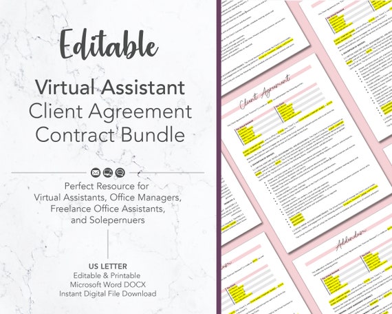 Virtual assistant client contract template - rewaan Virtual assistant client contract template - rewaan