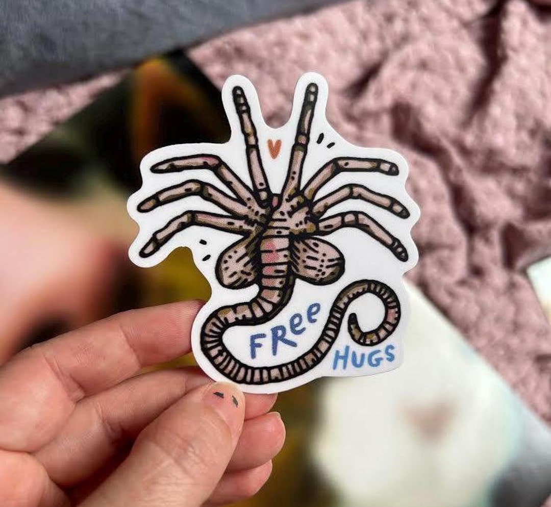 Free Hugs Xenomorph Vinyl Sticker - Etsy