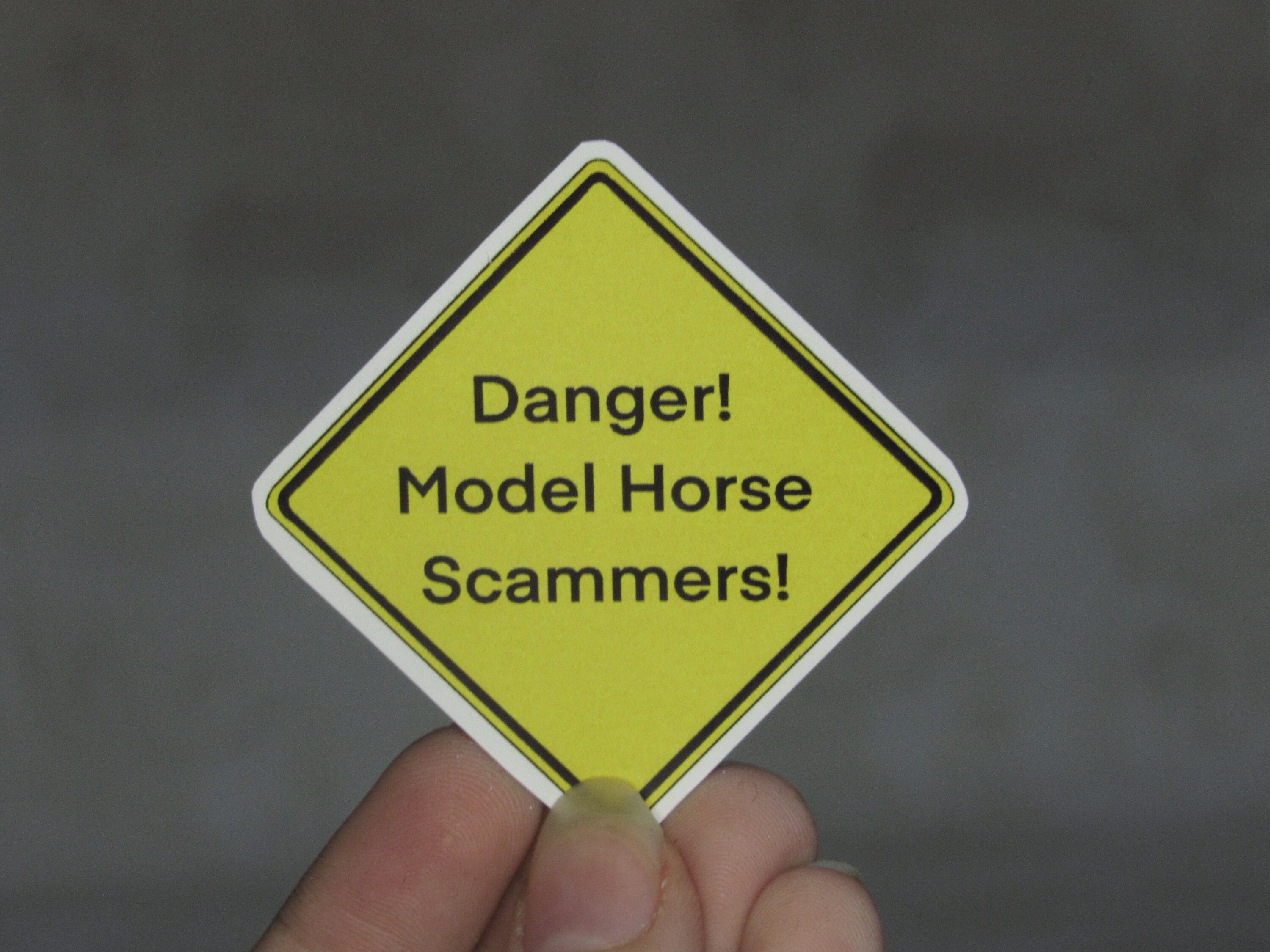 DANGER Model Horse Scammers Sticker - Etsy DANGER Model Horse Scammers Sticker - Etsy