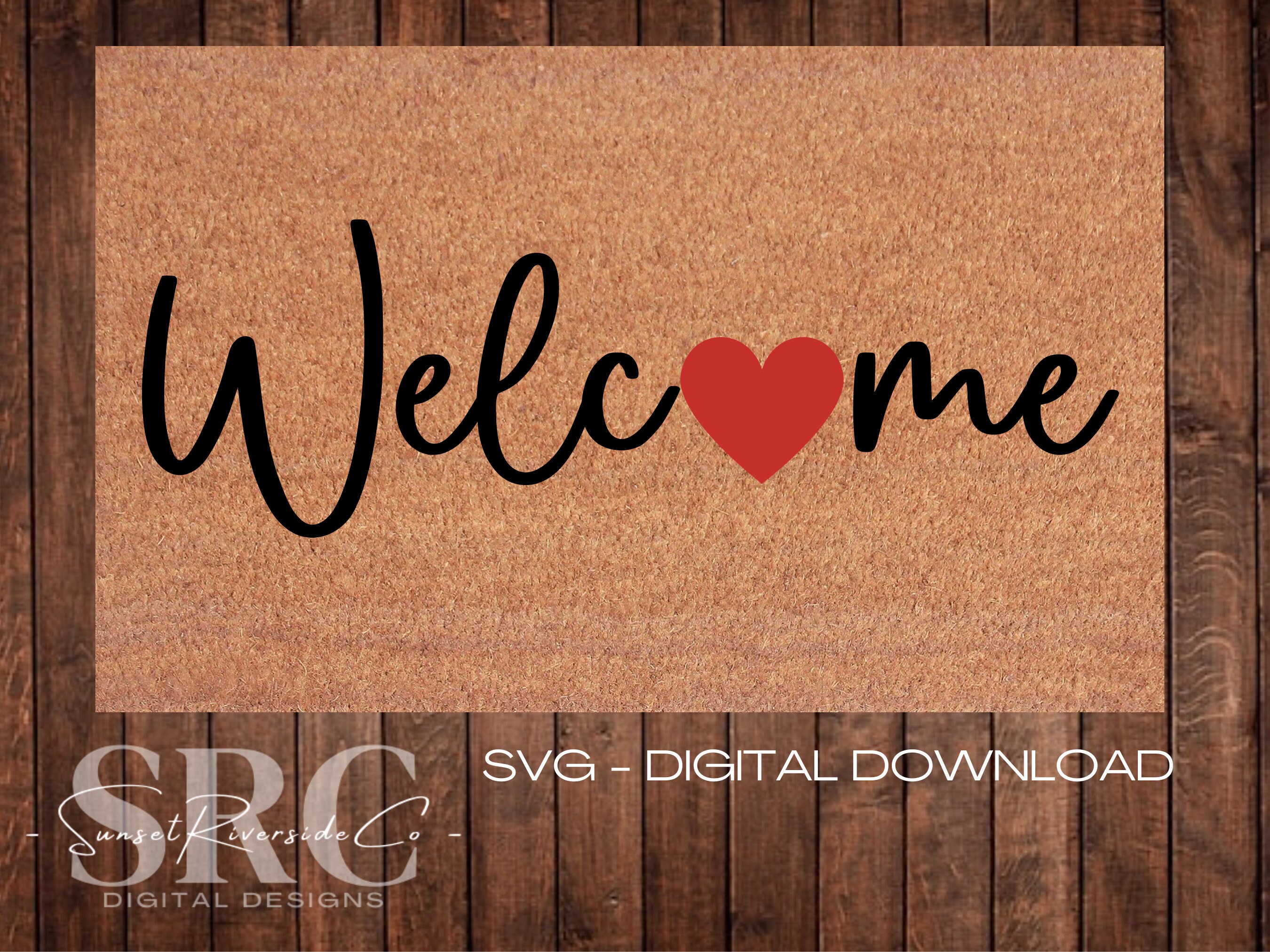Valentine’s Day Welcome Doormat SVG | SVG File | Valentine’s Day ...