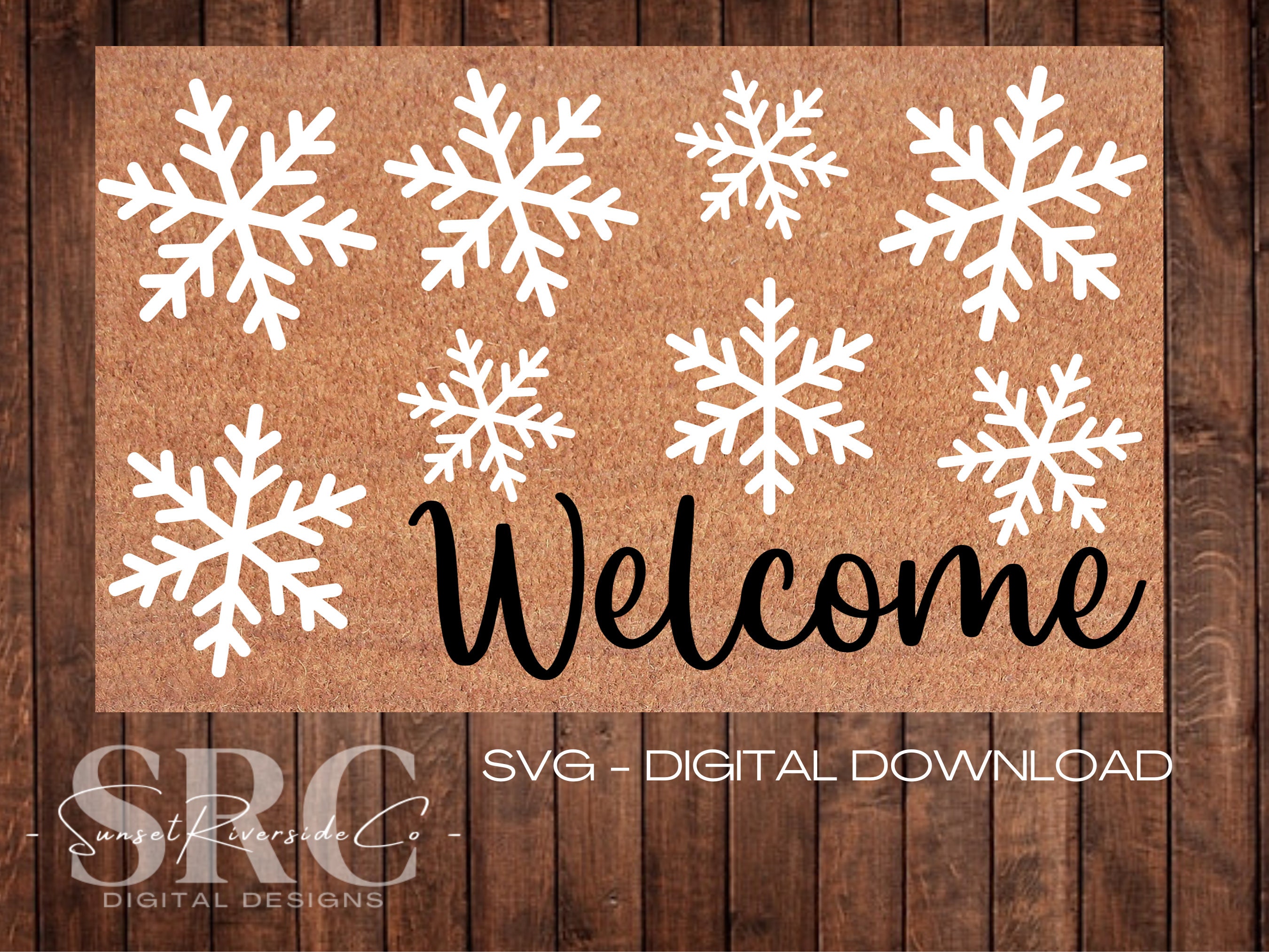 Welcome Snowflake Doormat SVG | SVG File | Snowflake Doormat ...