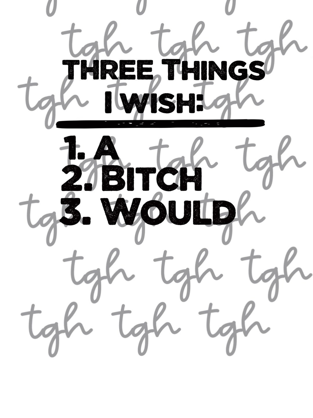 Three Things I Wish PNG File - Etsy