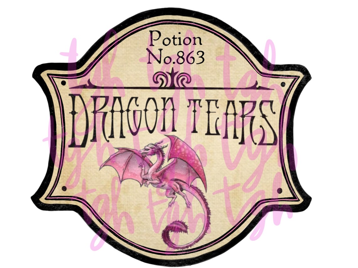 Dragon Tears Potion Label - Etsy