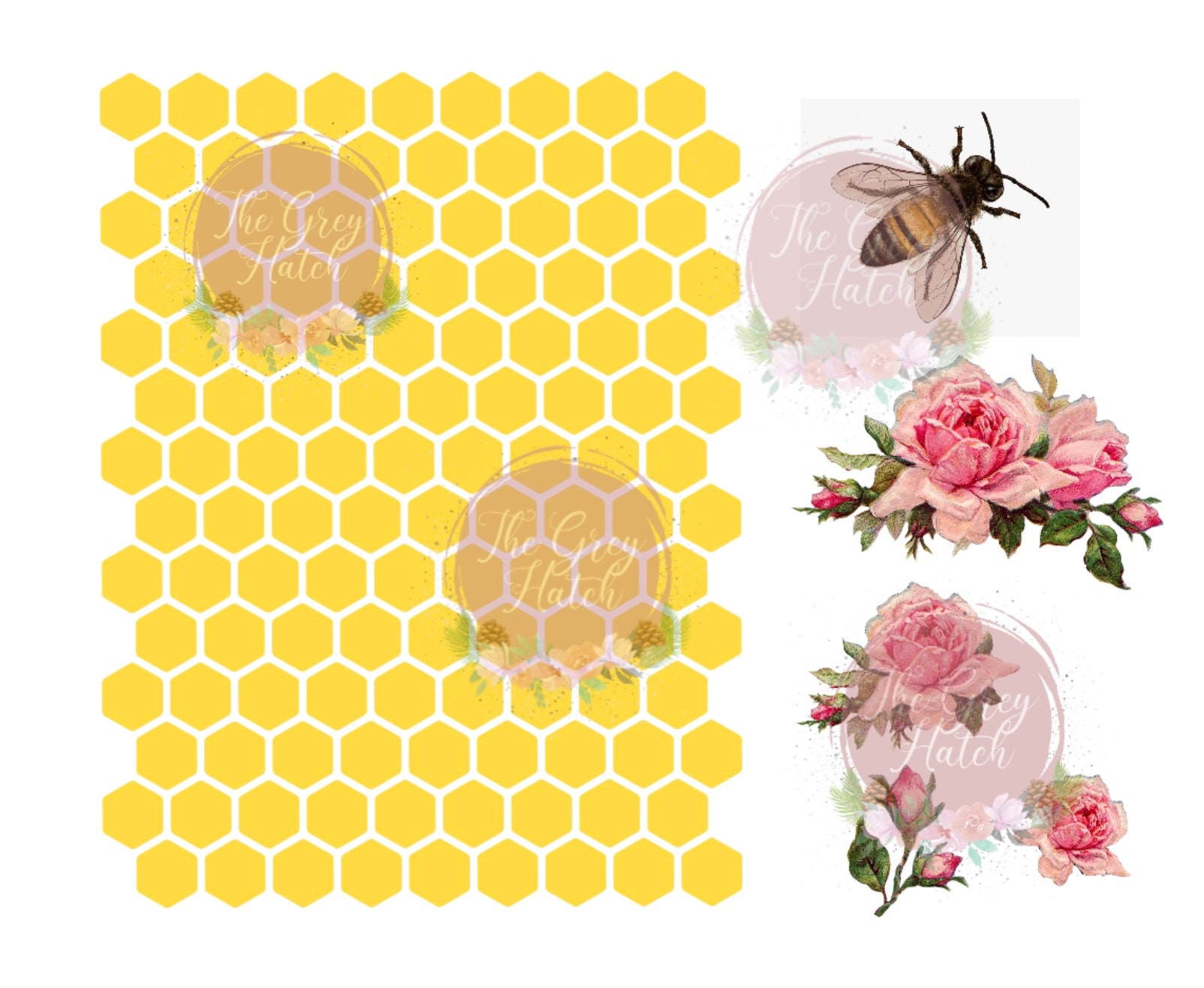 Honeybee, Flowers and Honeycomb Bundle Files - Etsy UK